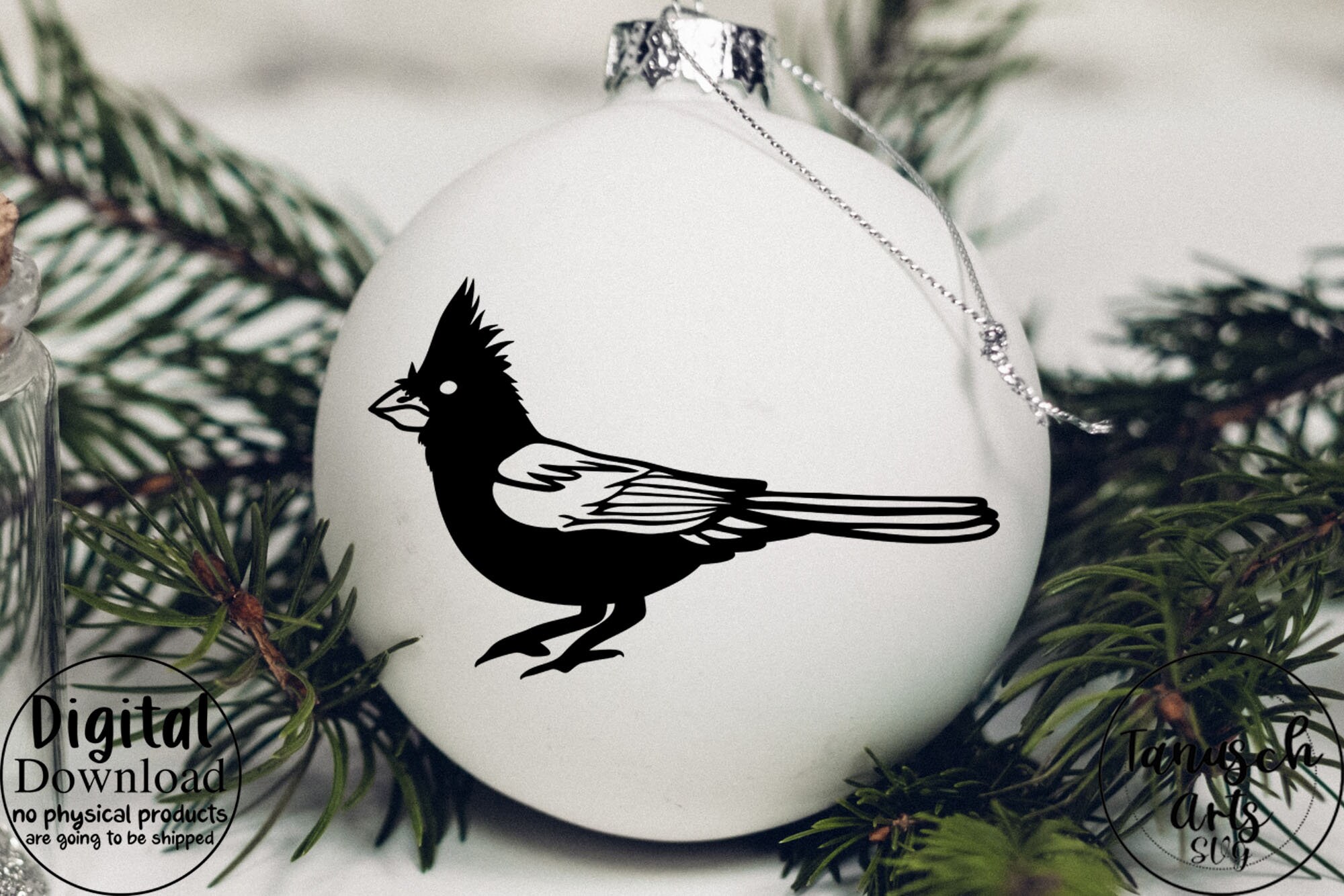 Cardinal Bird SVG Bundle on Tree Merry Christmas 6 Designs Cut Files ...