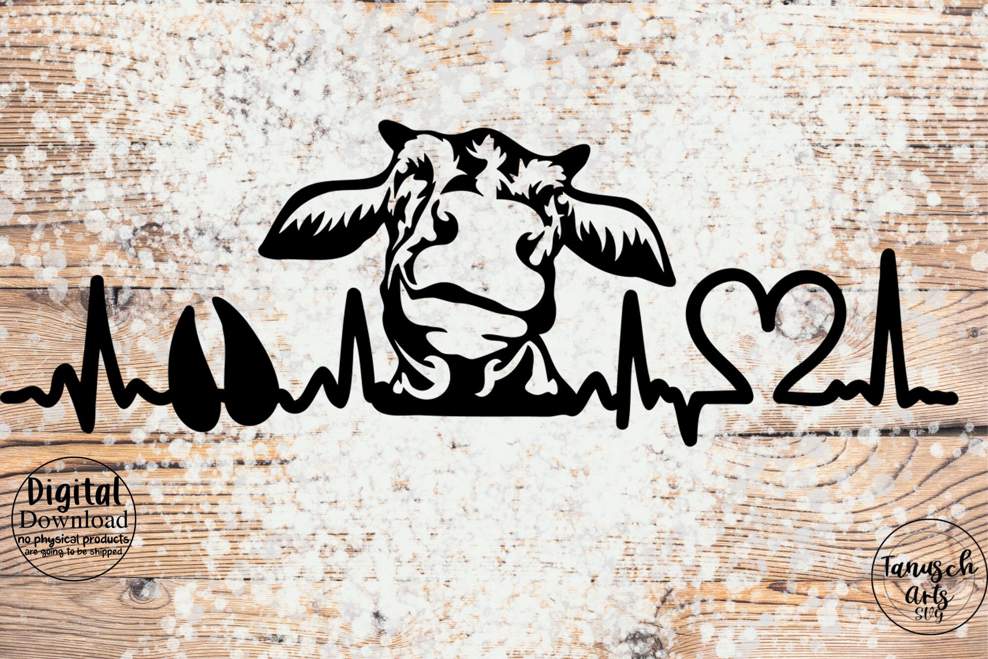 Cow Heartbeat SVG Bundle Clapping Hands Farm Animals Cut File for ...