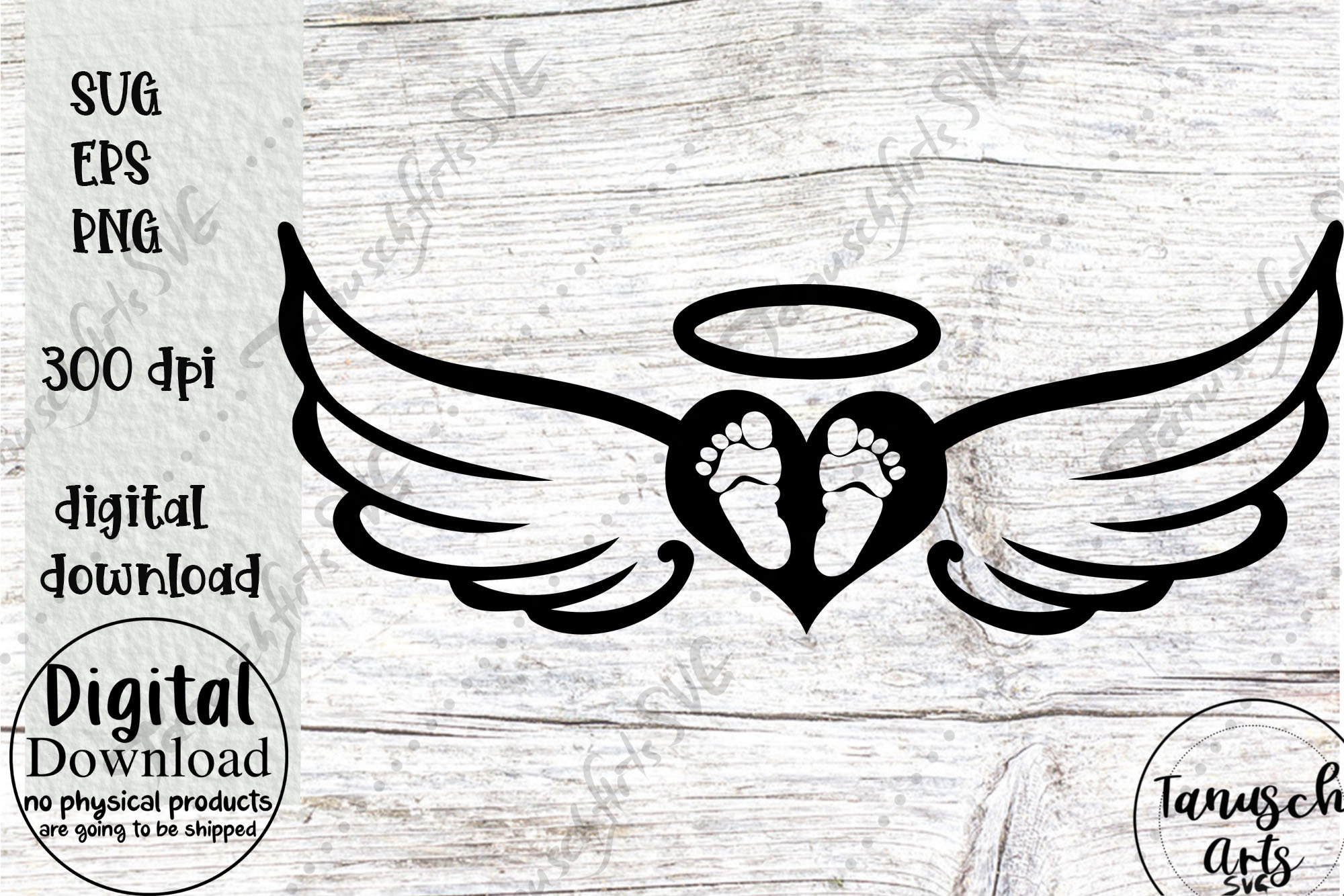 Angel Wings Child Loss SVG Memorial in Loving Memory Cut Files for ...