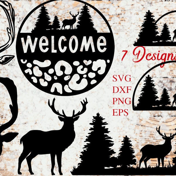 Deer Monogram Svg - Etsy