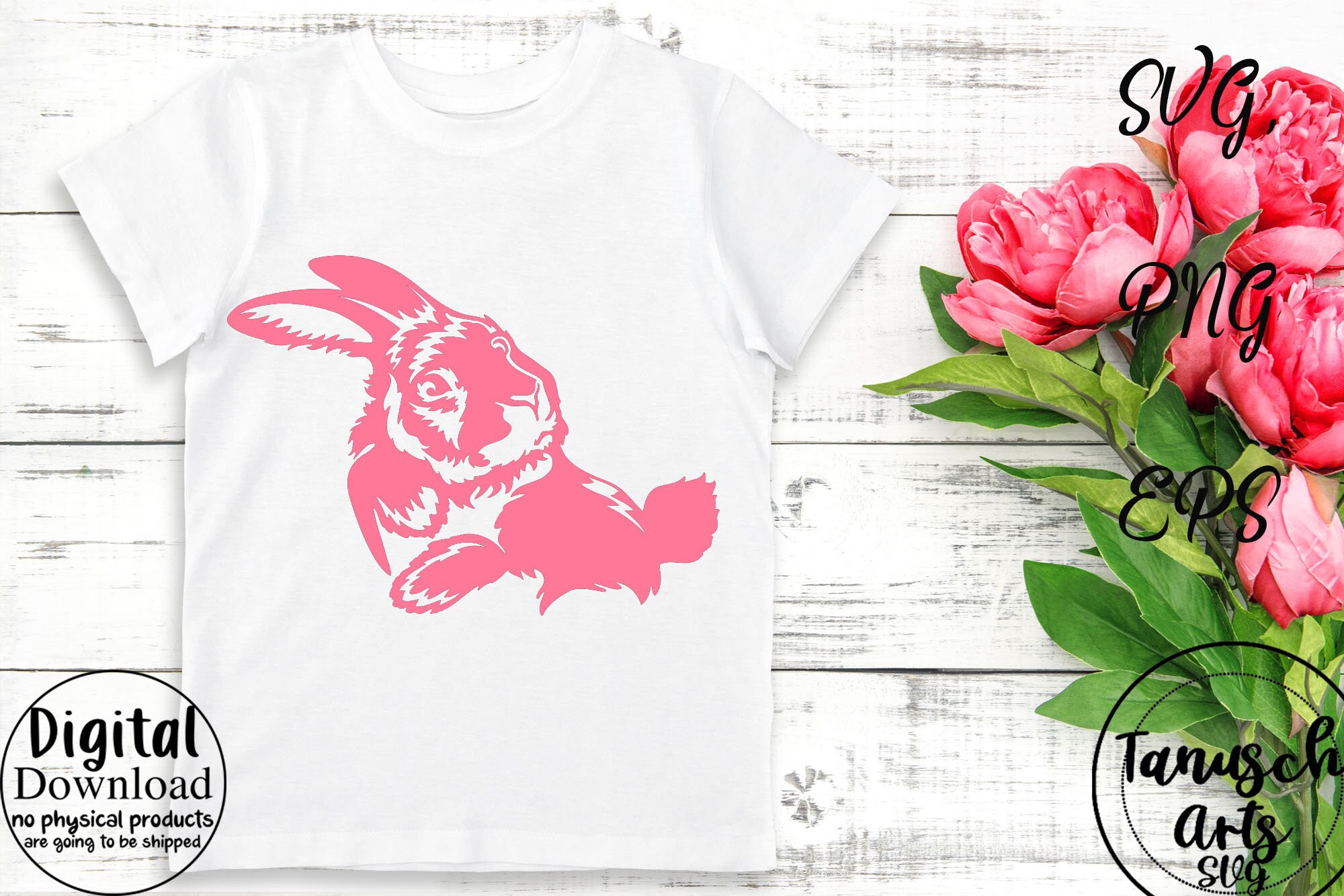 Peeking Dreamy Rabbit Silhouette SVG Waiting Bunny Farm Animals Bundle ...