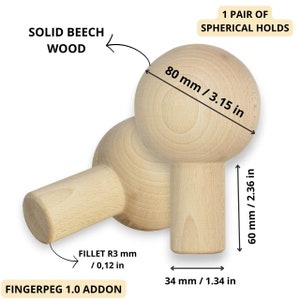 Spherical Holds, Spherical Climbing Grips for Fingerpeg 1.0 or Pegboard ...