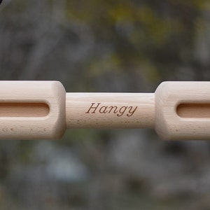Mobile Hangboard Hangy for Warm-up or Home Workout, Wooden Hangboard ...