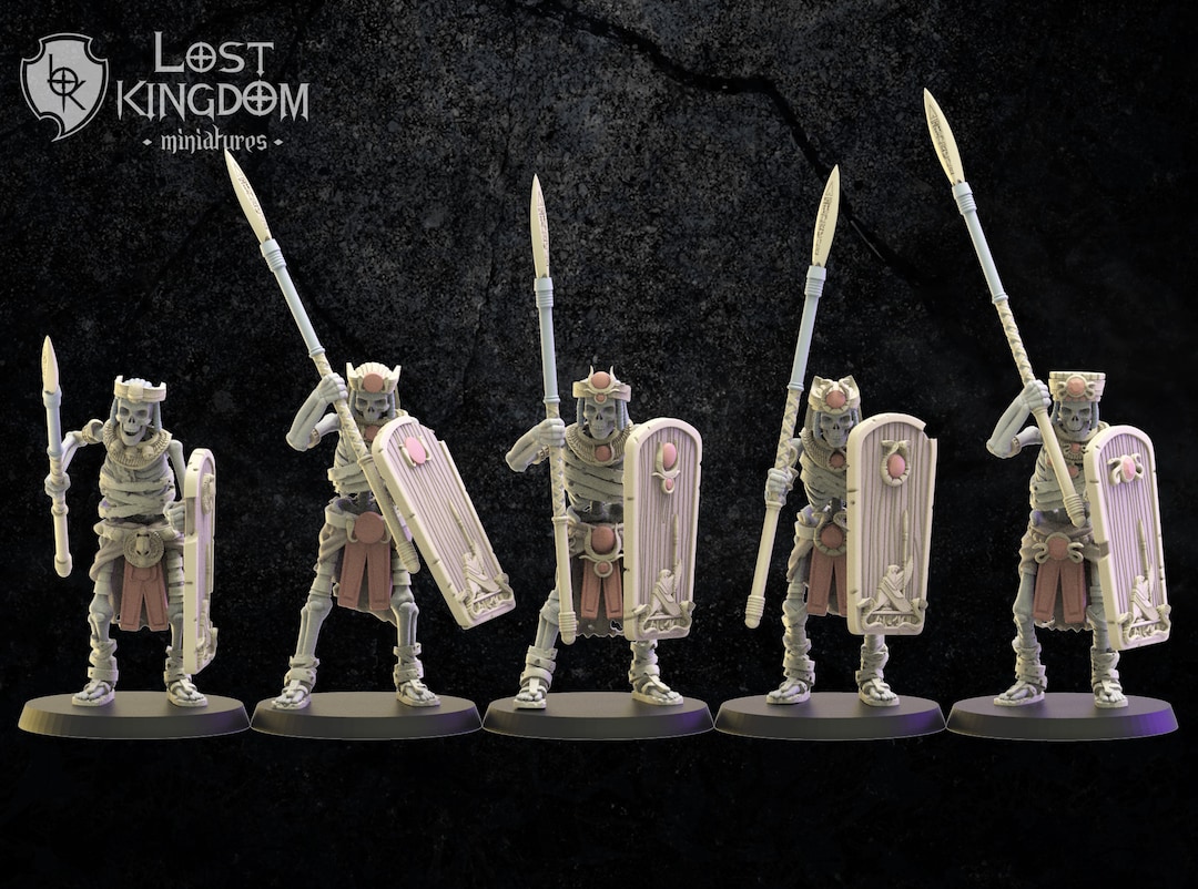 Hurus Spearmen Undying Dynasties Fantasy tabletop - Etsy