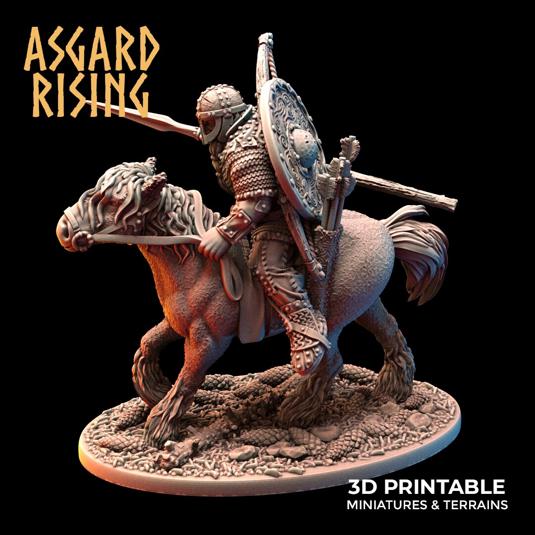 Viking Rider on Horse Asgard Rising Viking Warrior Rider With Horse the ...