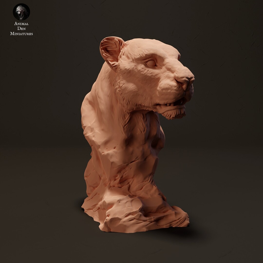 Bust of a Jaguar Animal Bust Design by Animal Den Miniatures - Etsy
