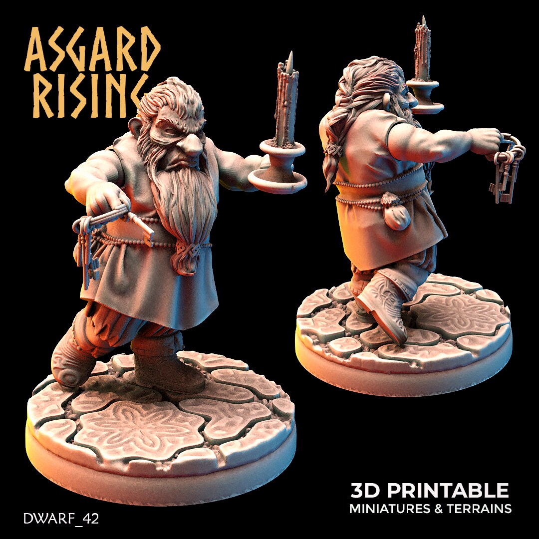 Dwarven Artisan Dwarf Craftsman individually Different Miniatures ...