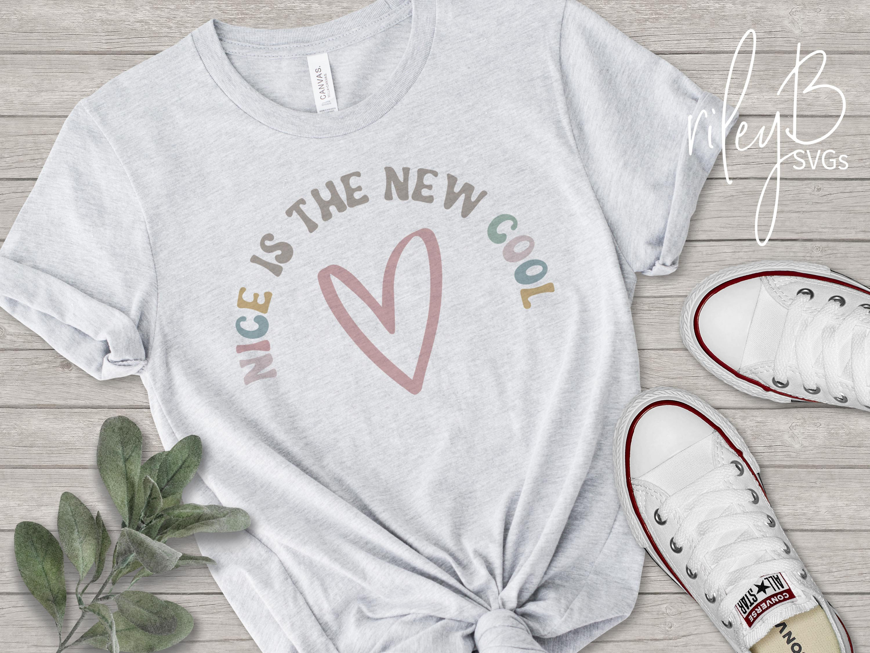 Nice is the New Cool and Heart SVG Nice is Cool SVG Hippie Style SVG ...