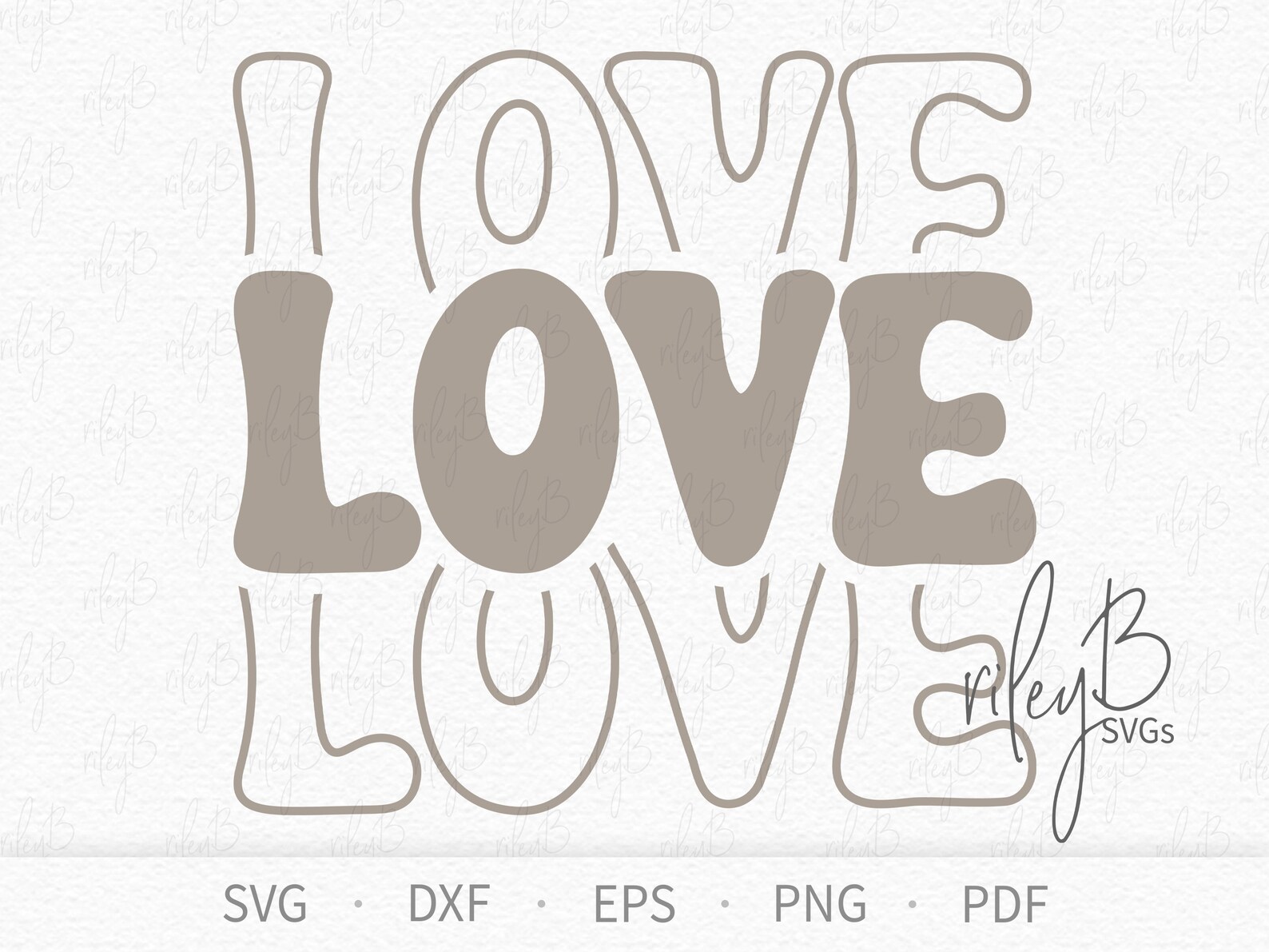 Love Cut-out Words SVG Love Word SVG Hippie Style SVG - Etsy