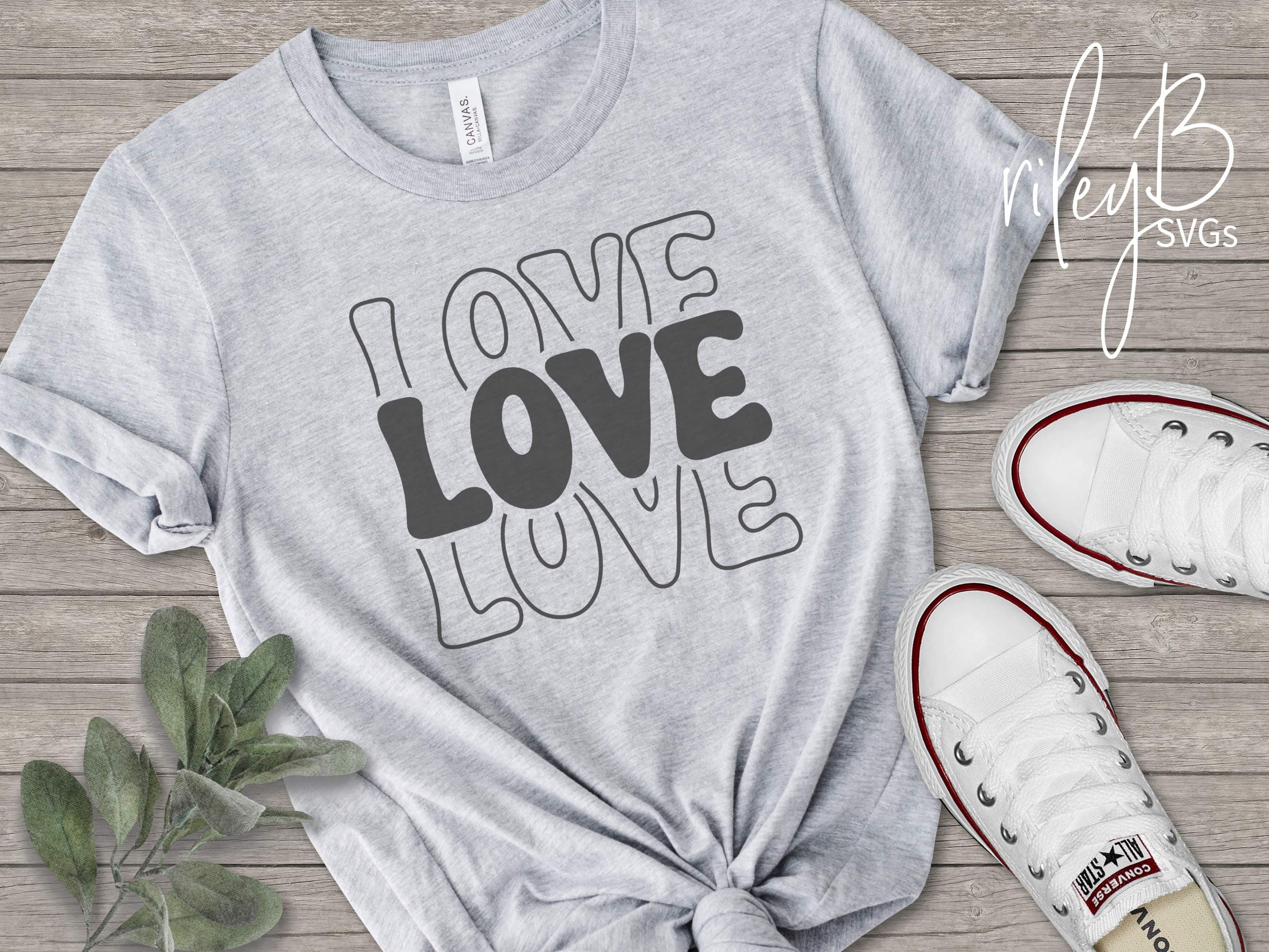 Love Cut-out Words SVG Love Word SVG Hippie Style SVG - Etsy