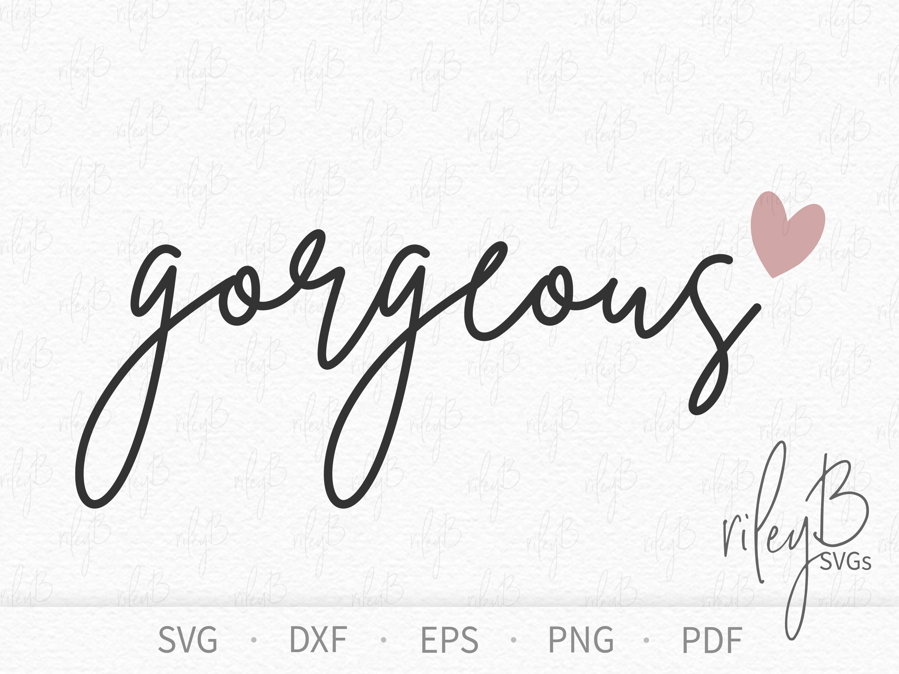 Gorgeous Script Word SVG Make-up Bag SVG Cute T-shirt Word Gorgeous ...