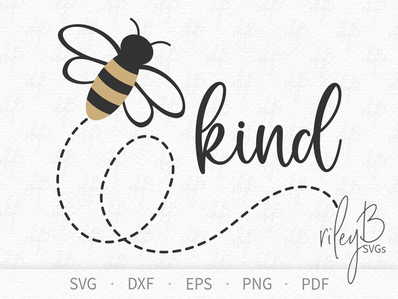 Bee Kind SVG Flying Bee SVG Bee Kind Printable Be Kind SVG Be Kind ...