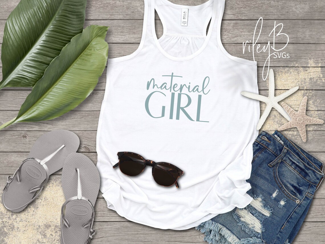 Material Girl SVG Slang Tshirt Svg Cute T-shirt Phrase - Etsy