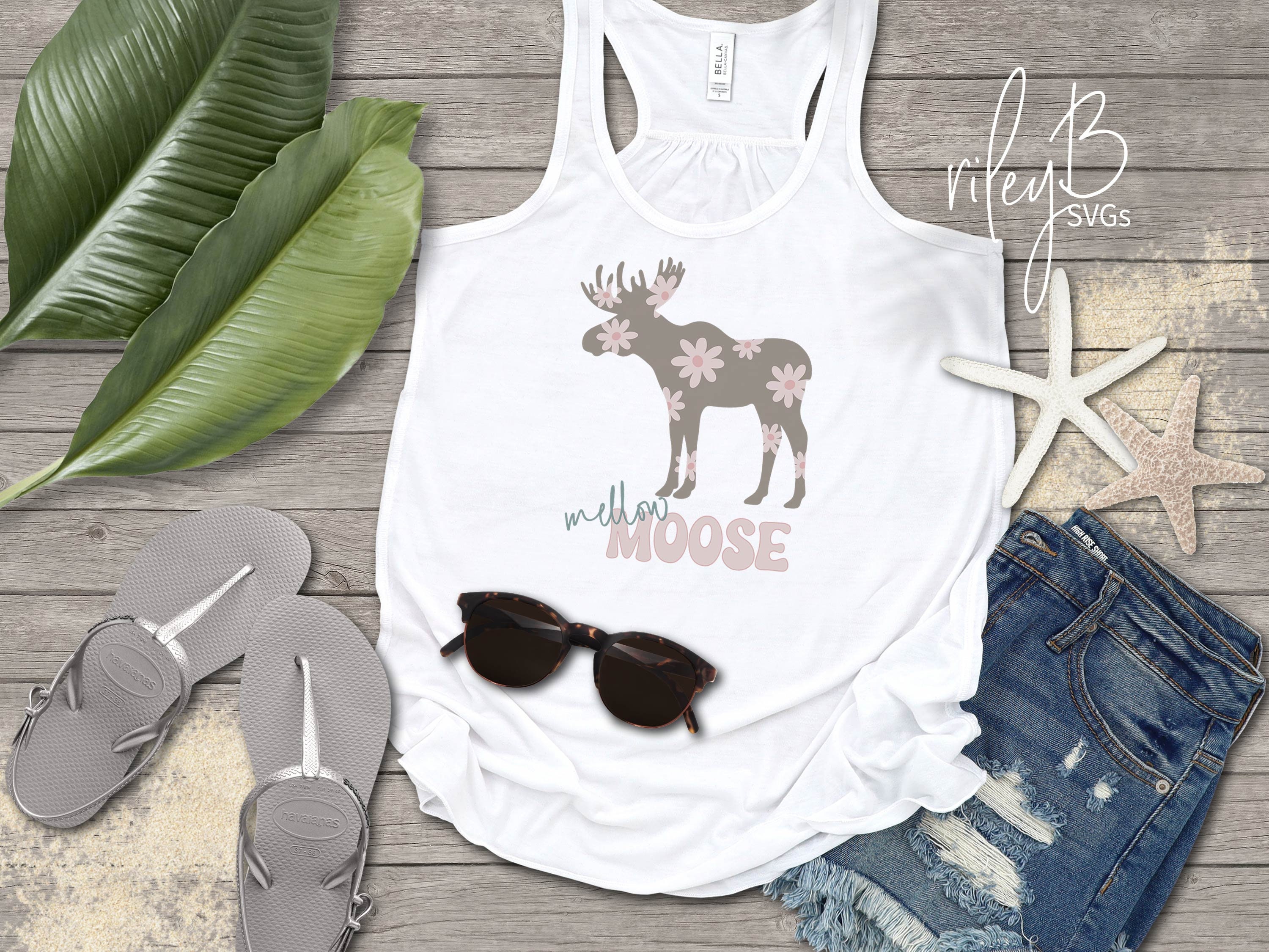 Mellow Moose Silhouette Filled With Daisies SVG Hippie Style - Etsy