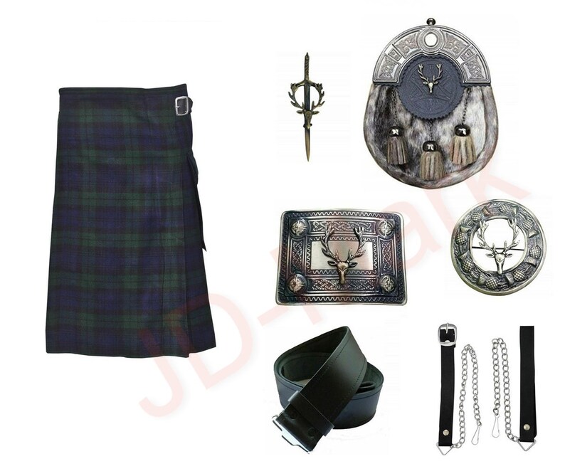 Men's Black Watch Tartan Kilt Scottish Traditional - Etsy Australia
