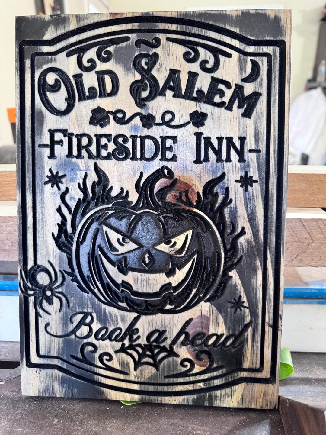 Old Salem Halloween Wooden Sign - Etsy