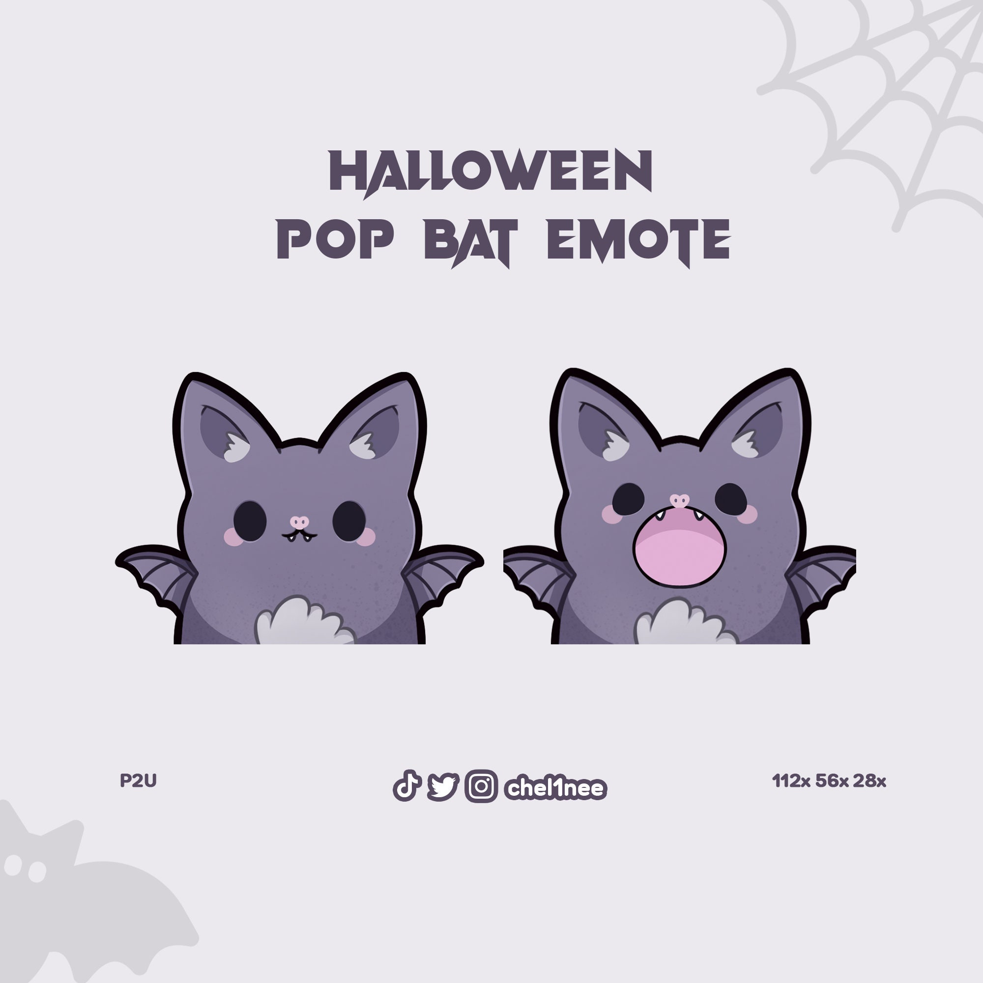 Animated Pop Bat Emote || Halloween - Twitch - Discord - Popcat - Dracula - Cute - Kawaii ...