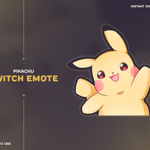 Pikachu Wave Emote for Streamers Pokemon Kawaii Discord Youtube Twitch ...