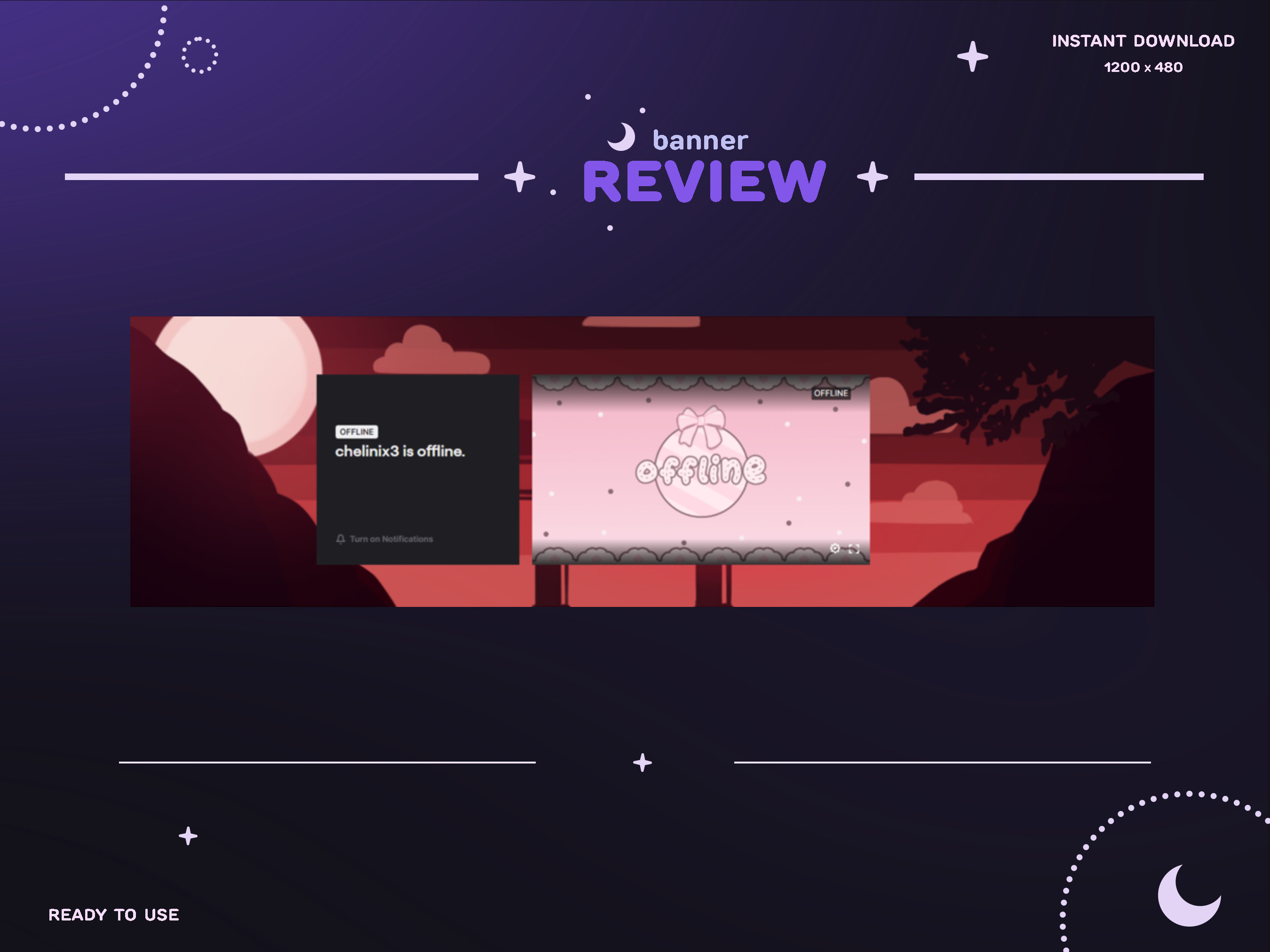 Blood Moon in Japan || Twitch Banner - Etsy