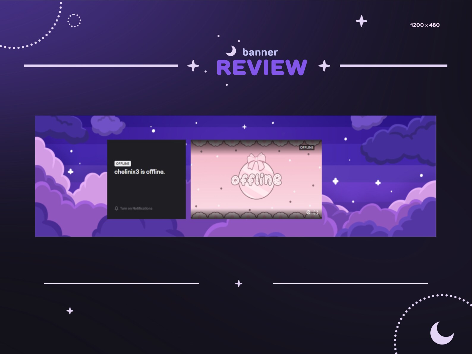 Night Time Clouds || Twitch Banner - Etsy