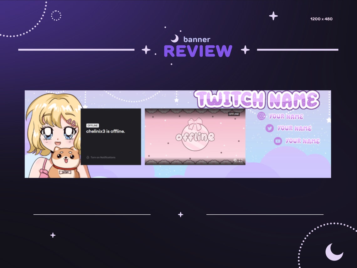 CUSTOM 90's Anime Twitch Banner CUSTOM Twitch - Etsy