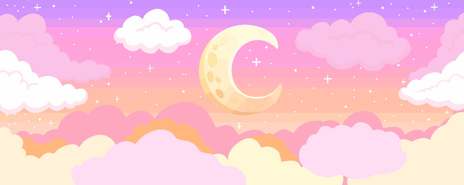 Aesthetic Pink Sunset Twitch Banner - Etsy