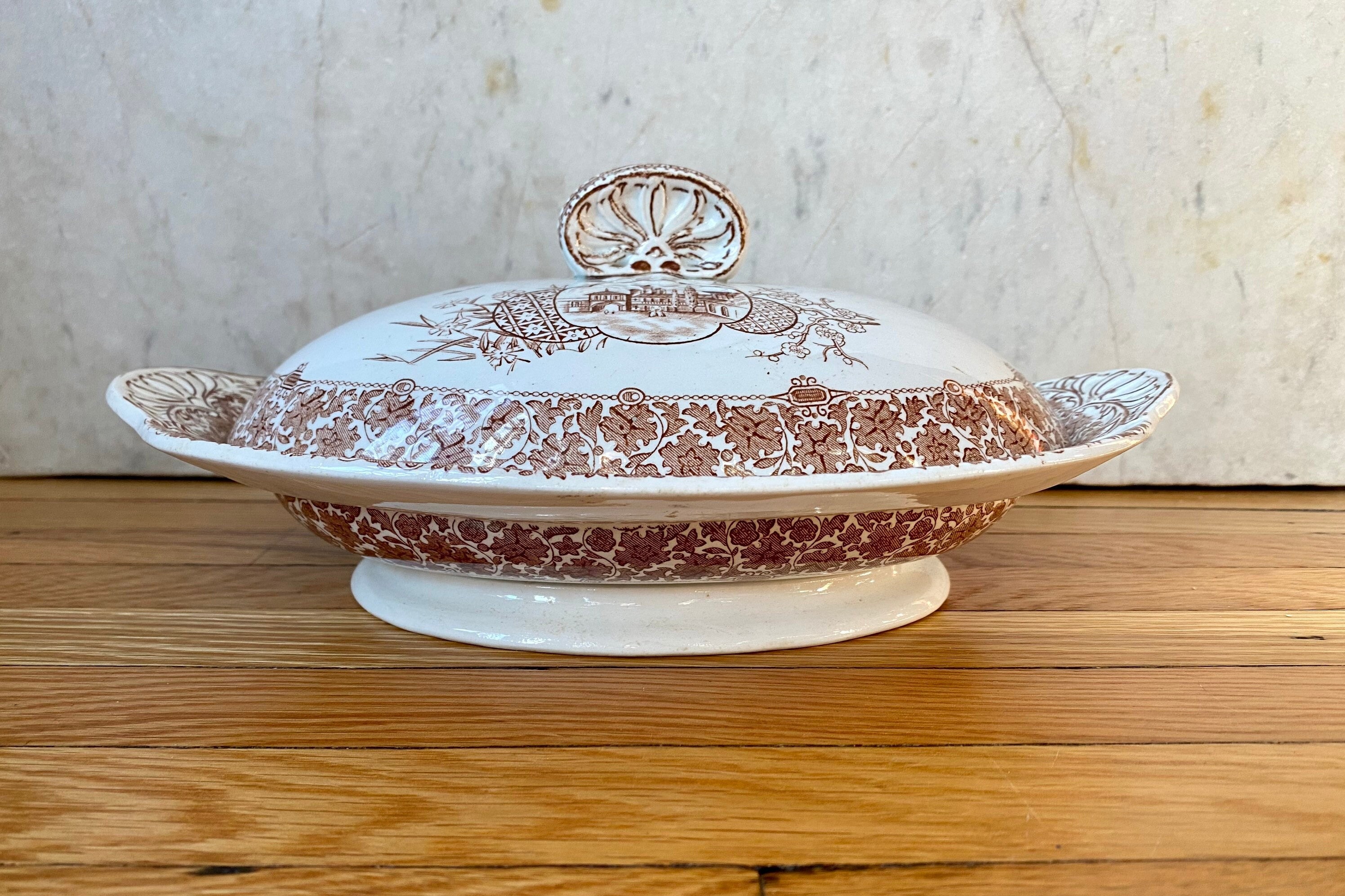 Antique Copeland Spode Cairo Covered Vegetable Dish Aesthetic - Etsy