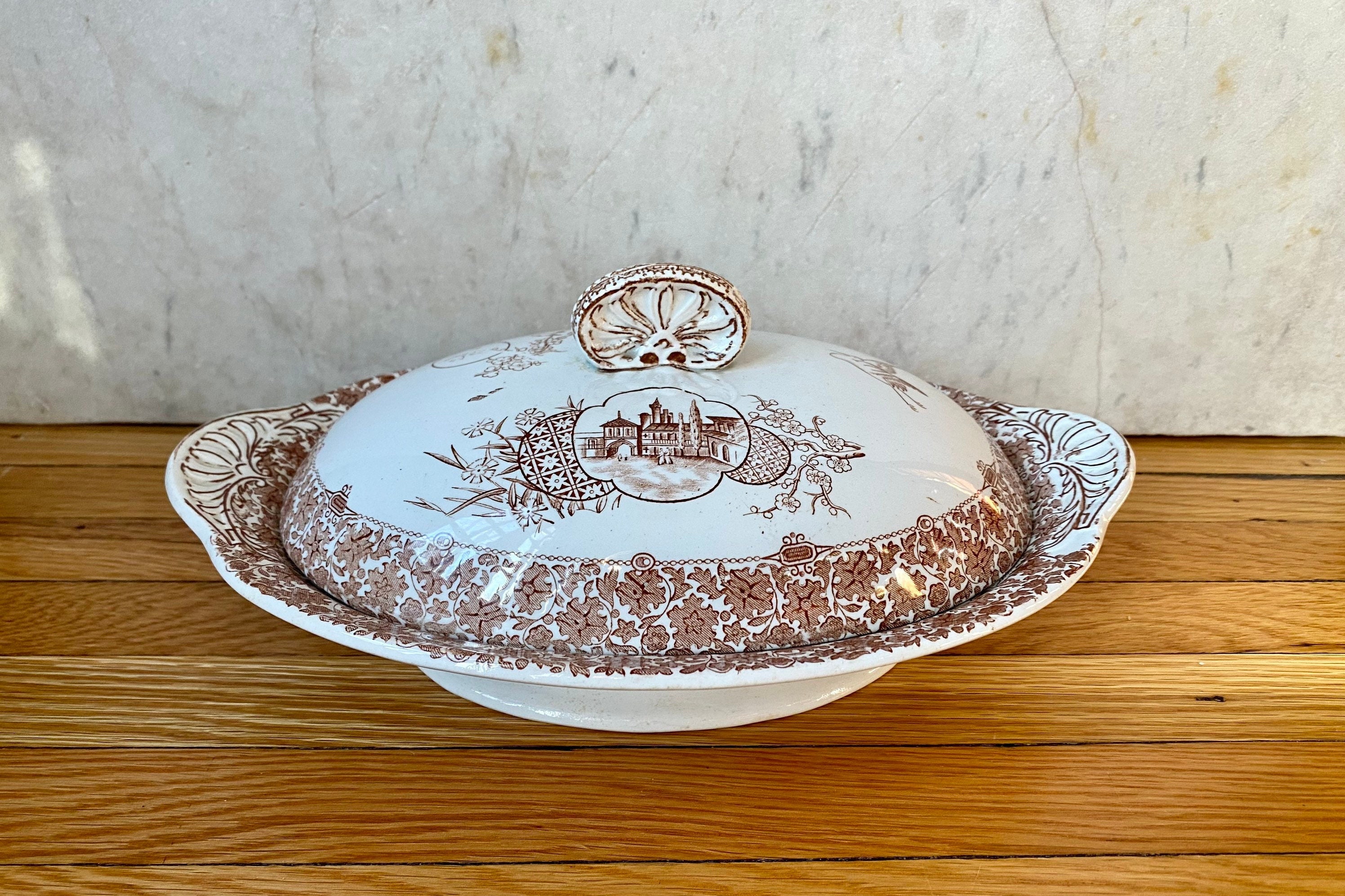 Antique Copeland Spode Cairo Covered Vegetable Dish Aesthetic - Etsy