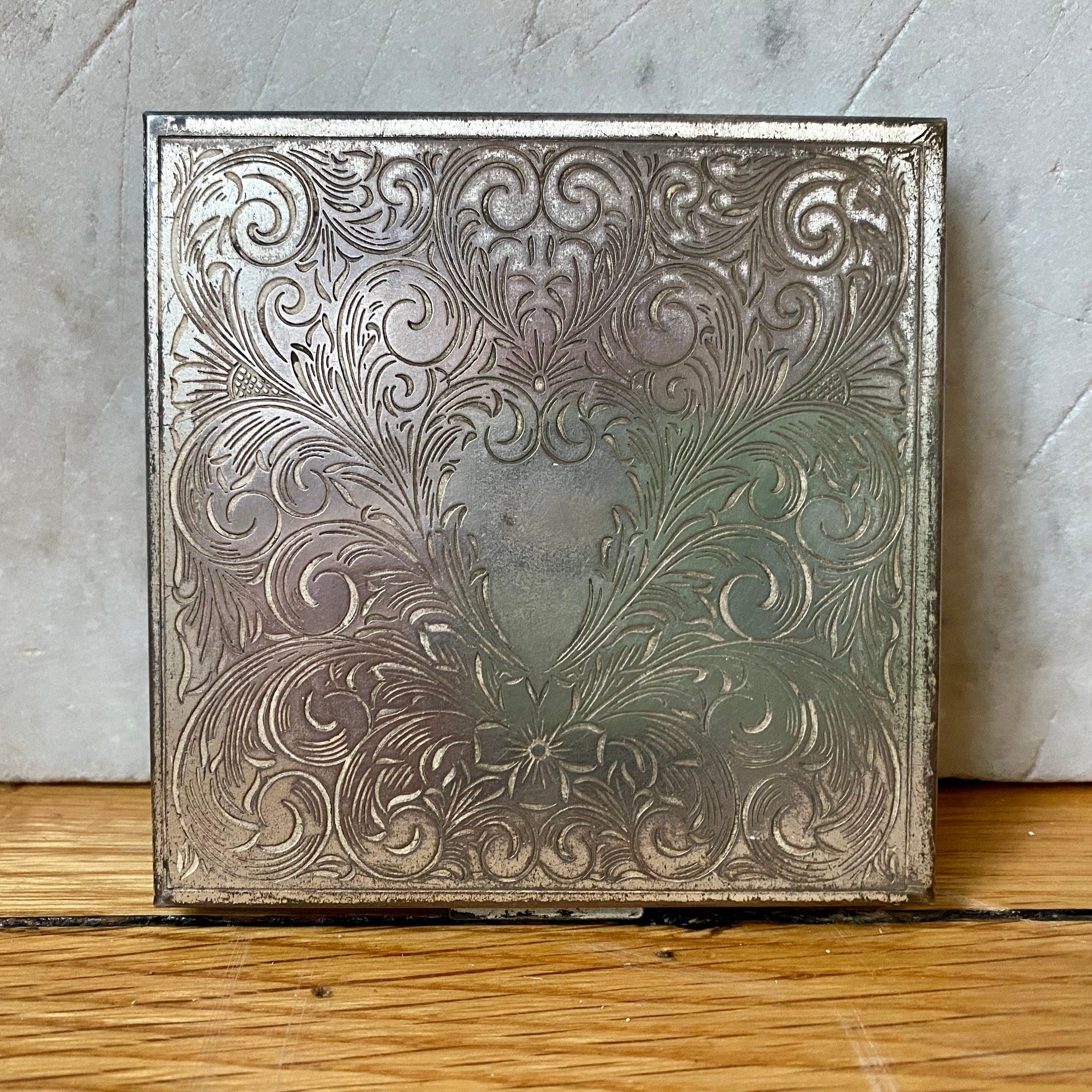 Vintage REX Fifth Ave Silver Compact - Etsy