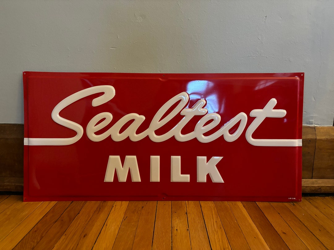 Vintage Original 1960'S Embossed Metal SEALTEST MILK Sign - Etsy