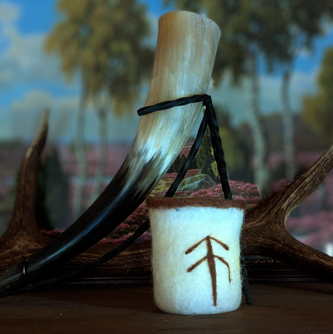 Felted Lantern, Binding Rune Hope, Felt Light, Handcraft, Rune Energy ...