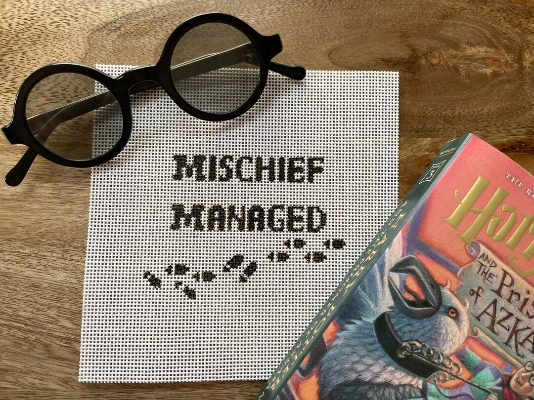 Mischief Managed Needlepoint Canvas - Etsy