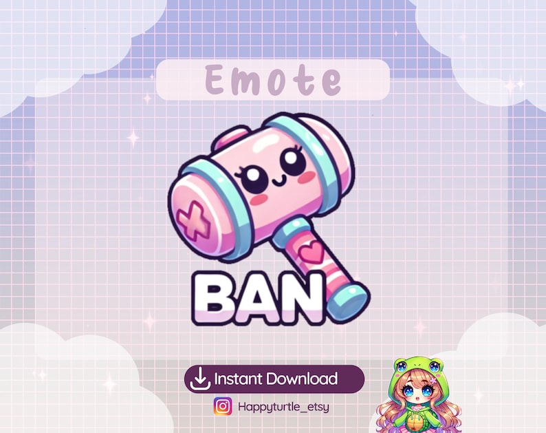 Emote Twitch Discord Youtube Kick Ban Hammer - Etsy