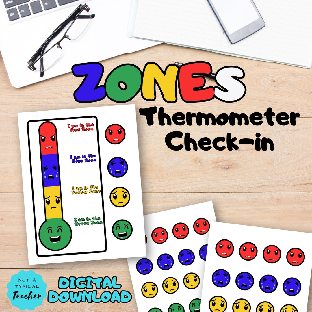 Self Regulation Zones Digital Download Calming Corner Tool Autism ...