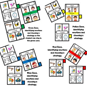 Visual Aid Lanyard for Special Education Teachers Zones of Regulation ...