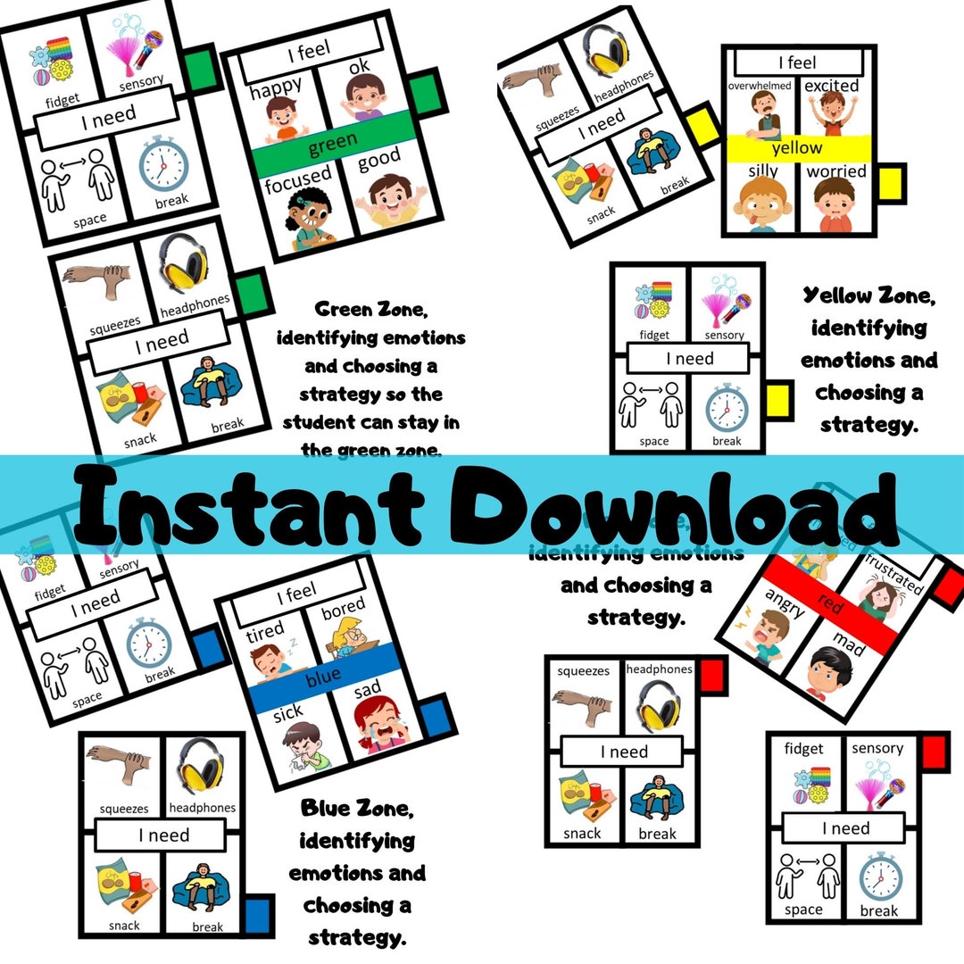 Visual Aid Lanyard for Special Education Teachers Zones of Regulation ...