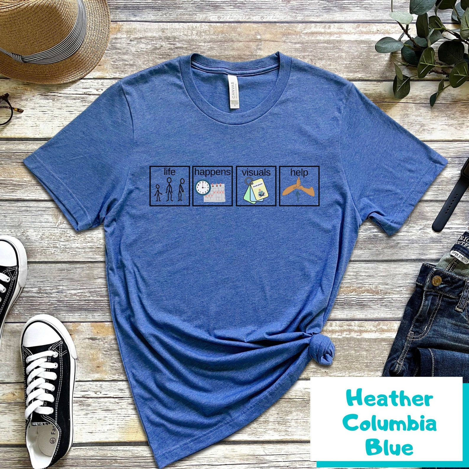 Life Happens Visuals Help, Pecs Special Education Teacher Shirt, Autism ...