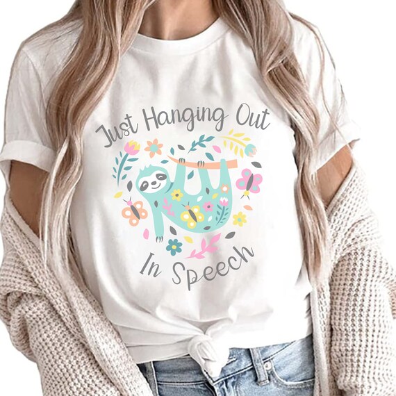 Cute Speech Therapist Shirt Sloth Speech Tee Speech Team - Etsy