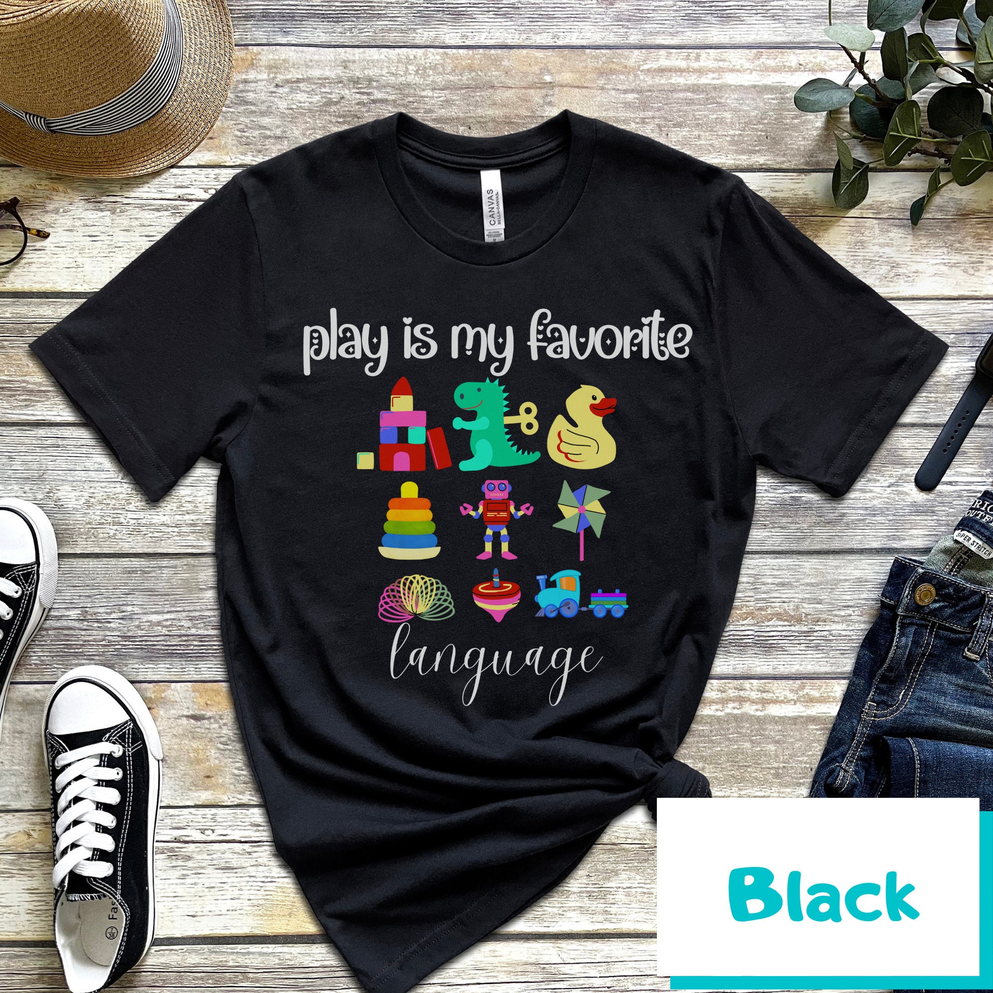 Play is My Favorite Language Tshirts for SLP Gift, ABA Therapist Shirt ...