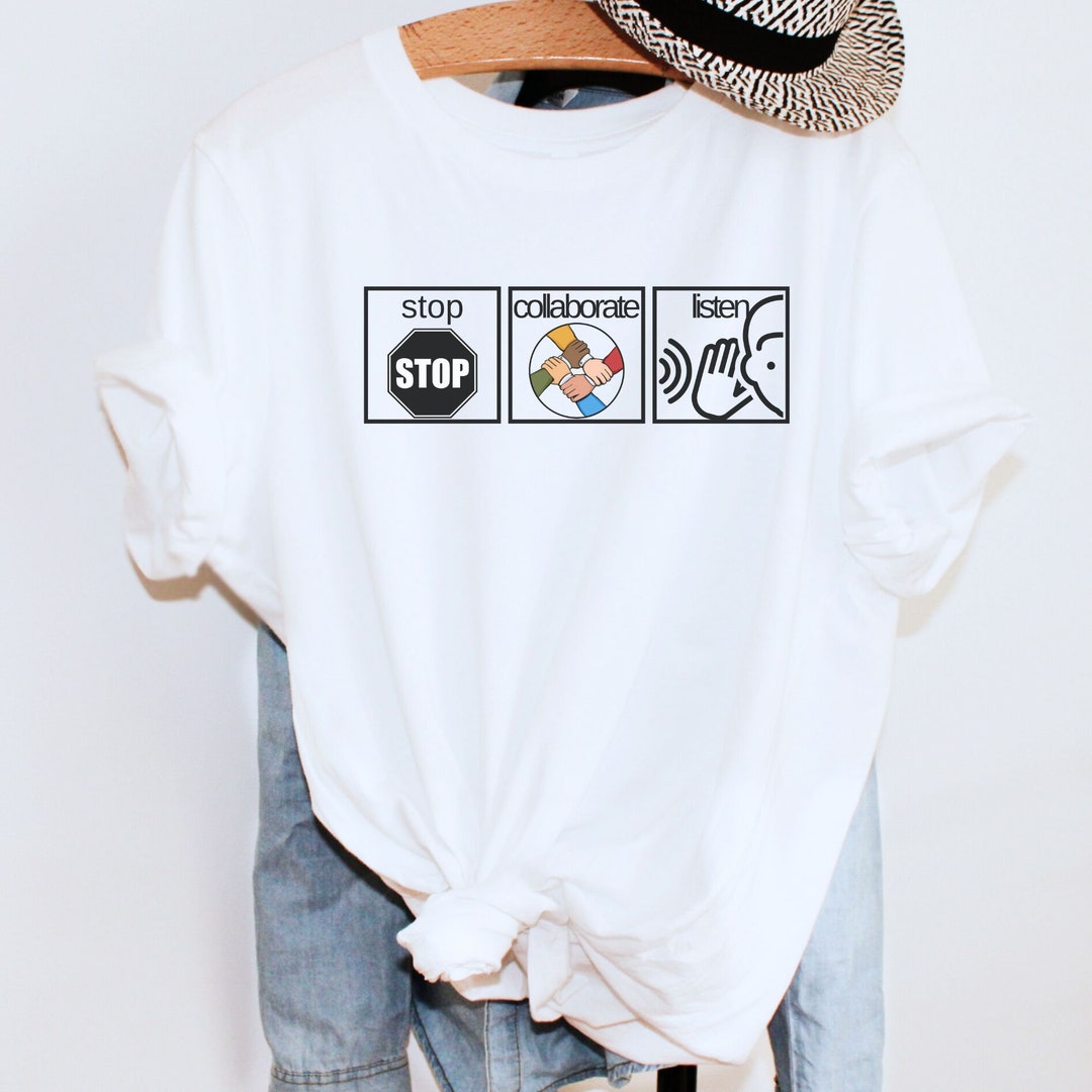 AAC Pecs Shirt Collaborate and Listen, ABA Shirt Gift for Bcba Special ...