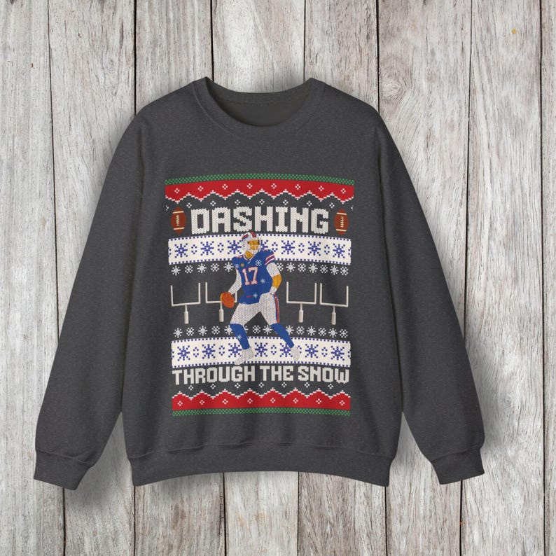 Buffalo Football Ugly Pattern Vintage Sweatshirt, Josh Allen Dashing ...