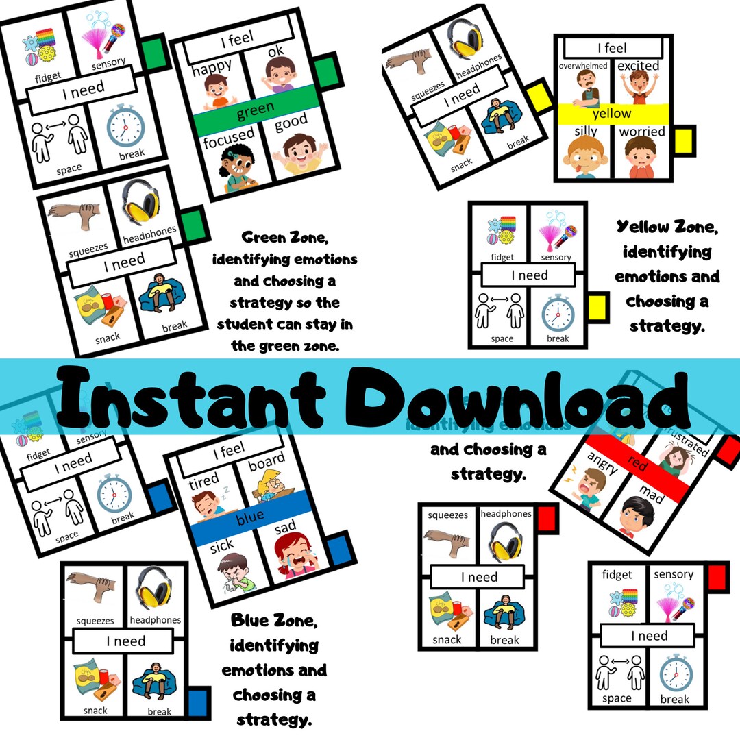 Visual Aid Lanyard for Special Education Teachers Zones of - Etsy