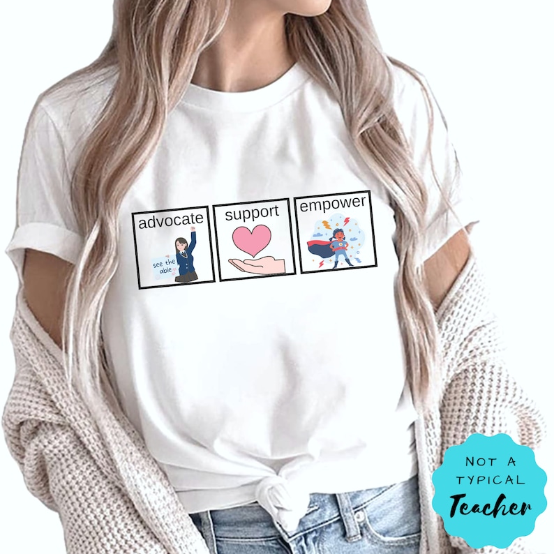 Advocate Support Empower, Pecs Special Education Teacher Shirt, Autism ...