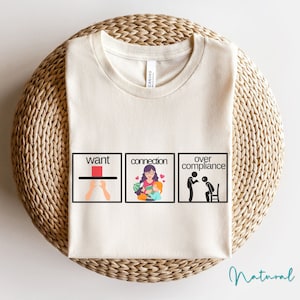 AAC Pecs Shirt Connection Over Compliance, ABA Shirt Gift for Bcba ...