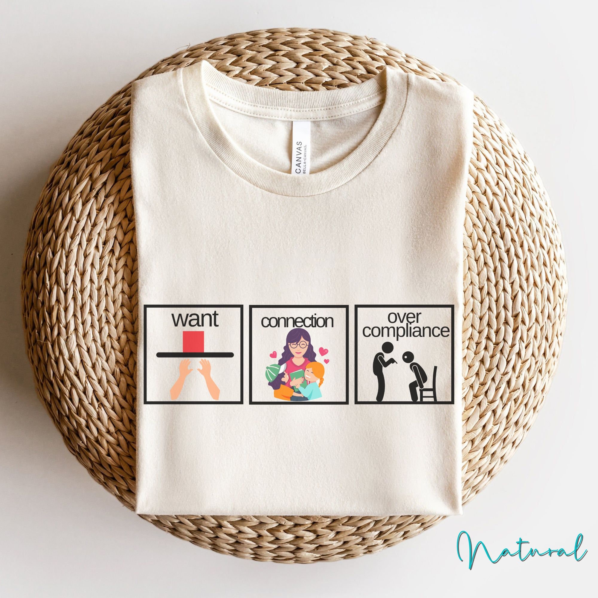 AAC Pecs Shirt Connection Over Compliance, ABA Shirt Gift for Bcba ...