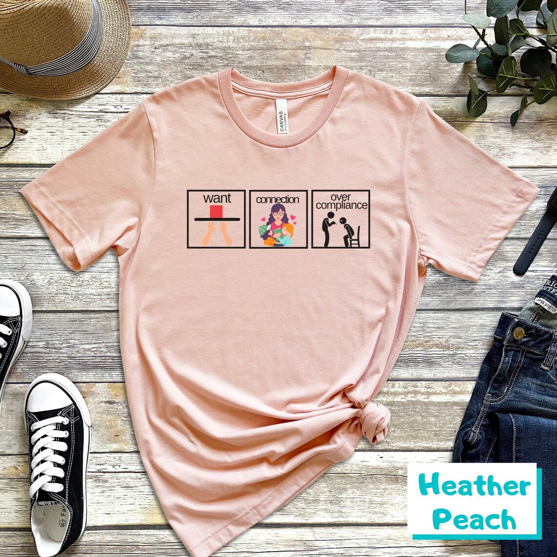 AAC Pecs Shirt Connection Over Compliance, ABA Shirt Gift for Bcba ...
