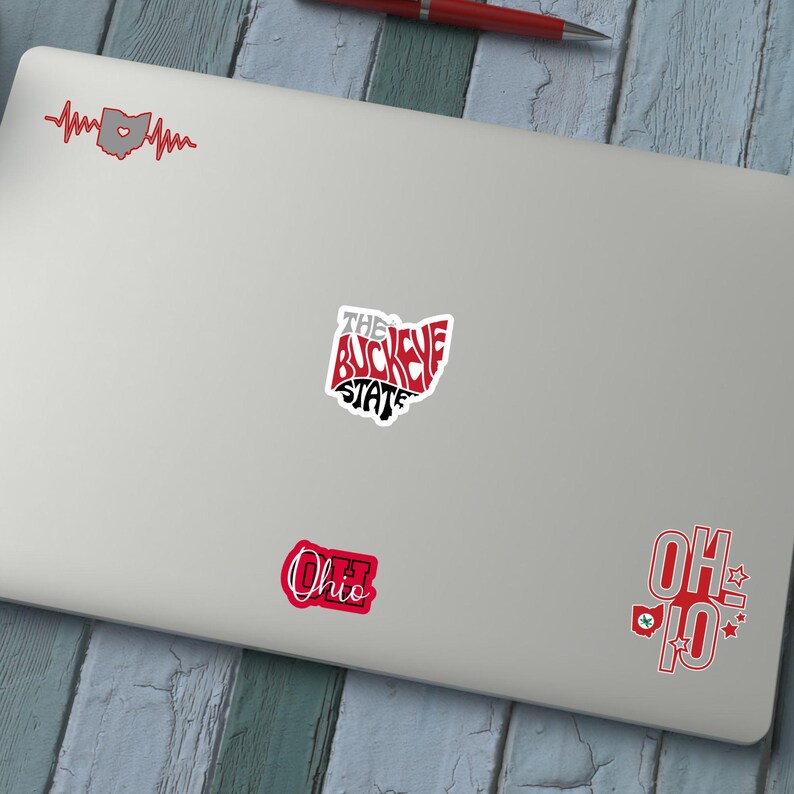 Ohio State Sticker Sheet Vinyl Decal- State Outline Sticker, Ohio ...