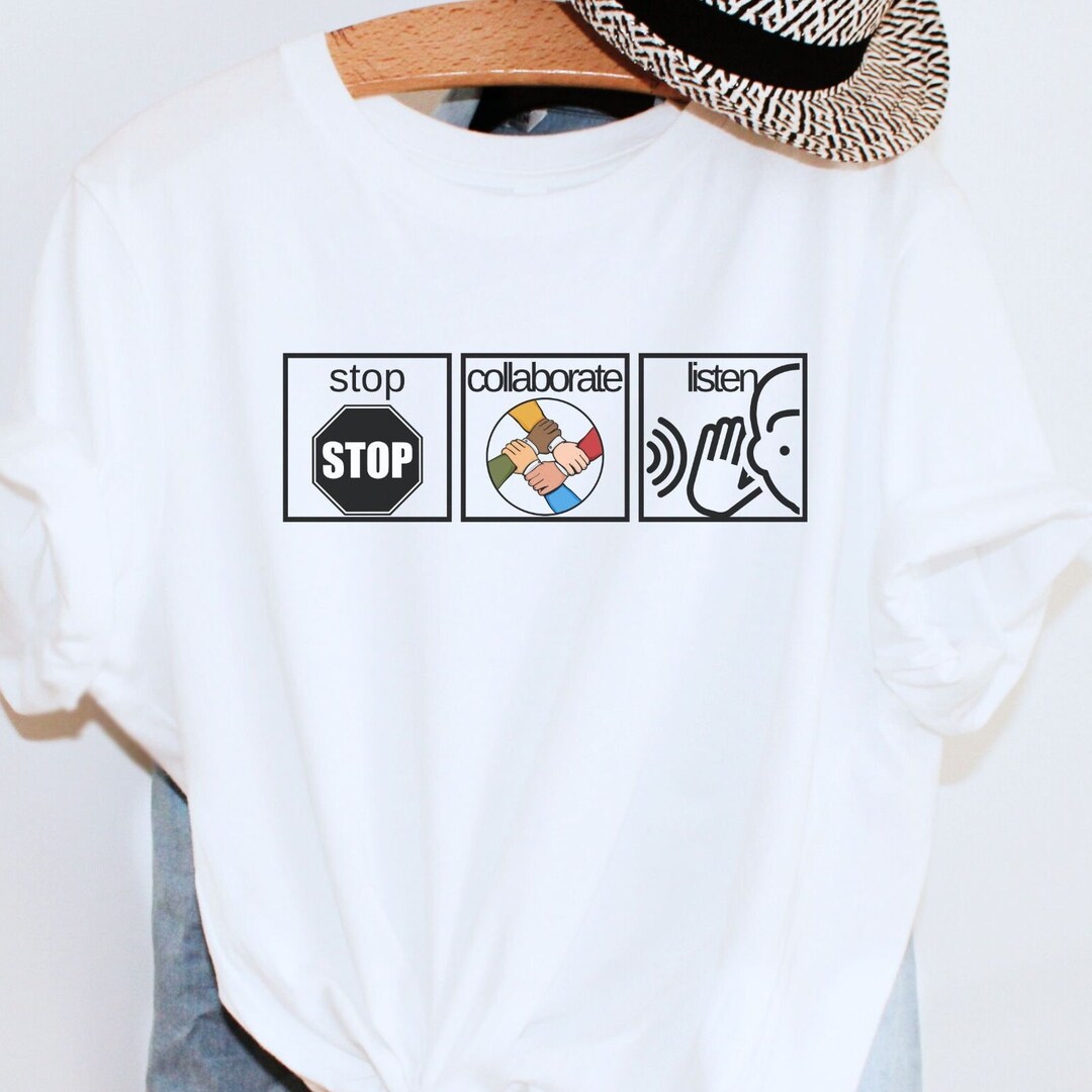 AAC Pecs Shirt Collaborate and Listen, ABA Shirt Gift for Bcba Special ...