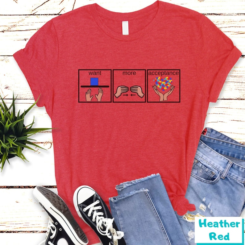 Gift for Special Ed Teacher Pecs Autism Acceptance Tee Autism Support ...
