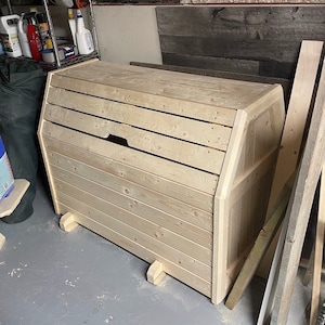 Farmhouse Style Storage/trash Bin DIY Plan. This Diy Woodworking Plan ...